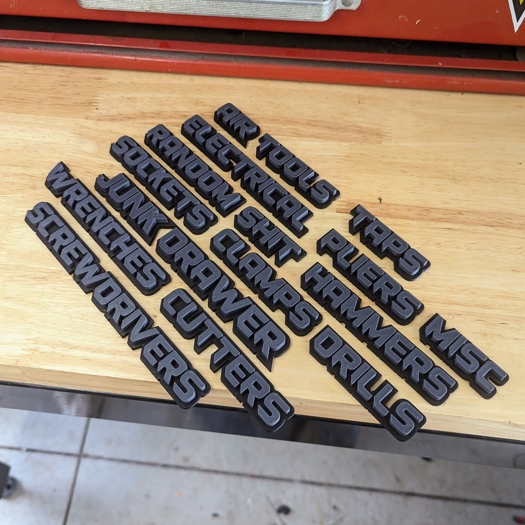 ToolboxEmblems.com - Magnetic Garage Emblems - Organize Your Space ...