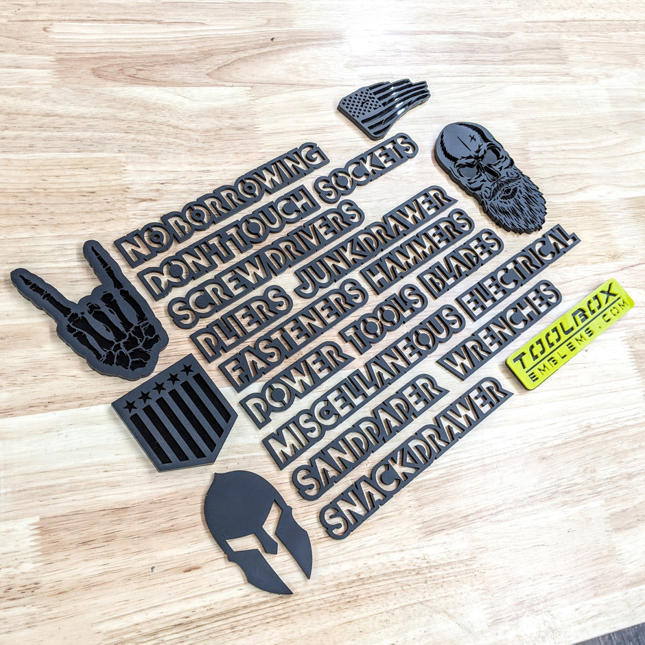ToolboxEmblems.com - Magnetic Garage Emblems - Organize Your Space ...